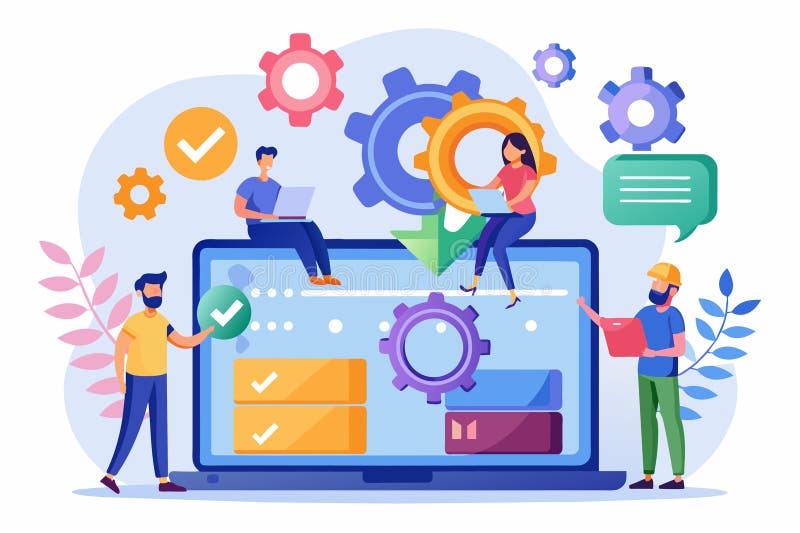 Team Members Engage in Updating and Maintaining the Operating System on ...