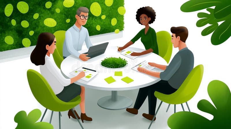 Professional Team Collaboration Around Whiteboard Planning Session ...