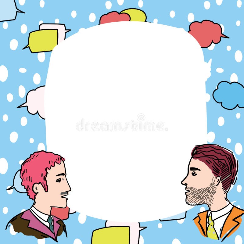 Two Cartoon Boys Talking Stock Illustrations – 148 Two Cartoon Boys ...