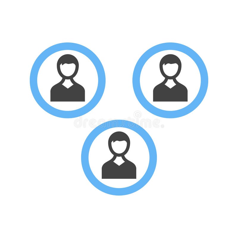 3 Member Team Icons stock vector. Illustration of meeting - 110988950