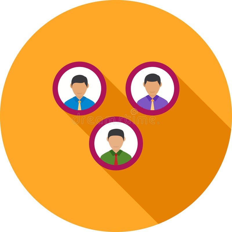 3 Member Team Icons stock vector. Illustration of meeting - 110988950