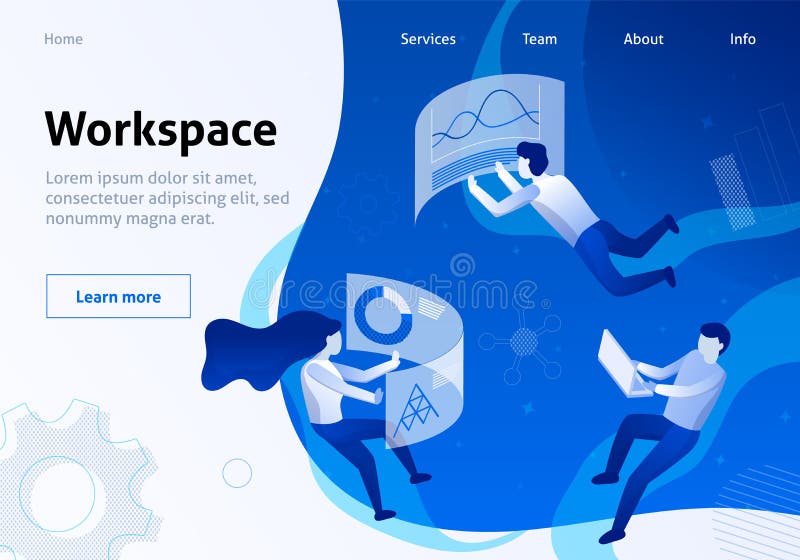 Service Banner Organized and Optimized Workspace Stock Vector ...