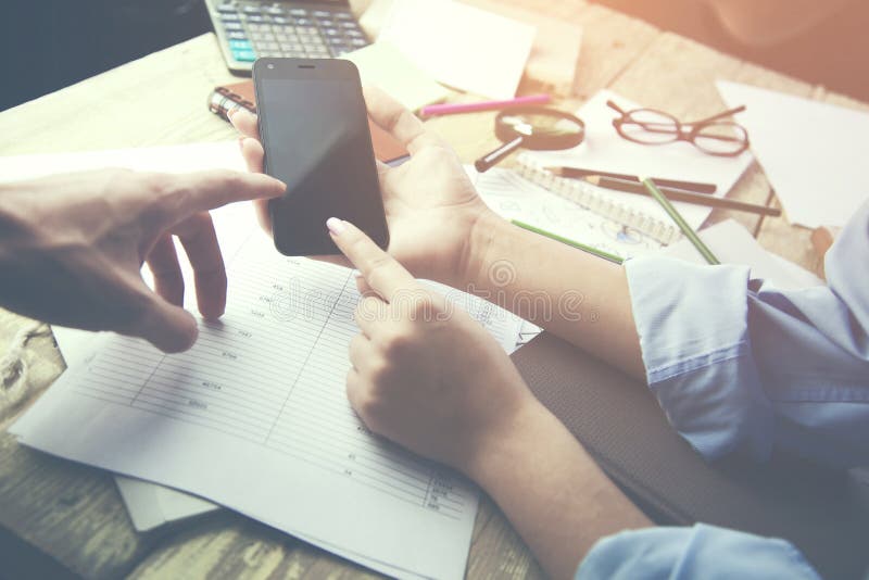 Team Meting. Project Plan Process. Digital and Paperwork Stock Image ...