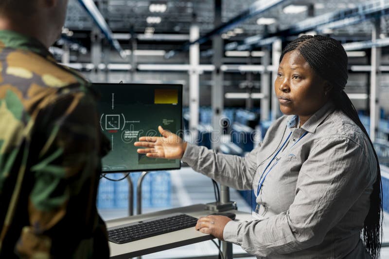 Team of Military Experts Doing Brainstorming, Looking at Satellite ...