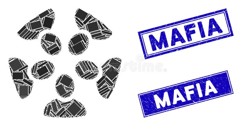 Team Mosaic and Distress Rectangle Mafia Stamps Stock Illustration ... Team Mosaic and Distress Rectangle Mafia Stamps Stock Illustration ...