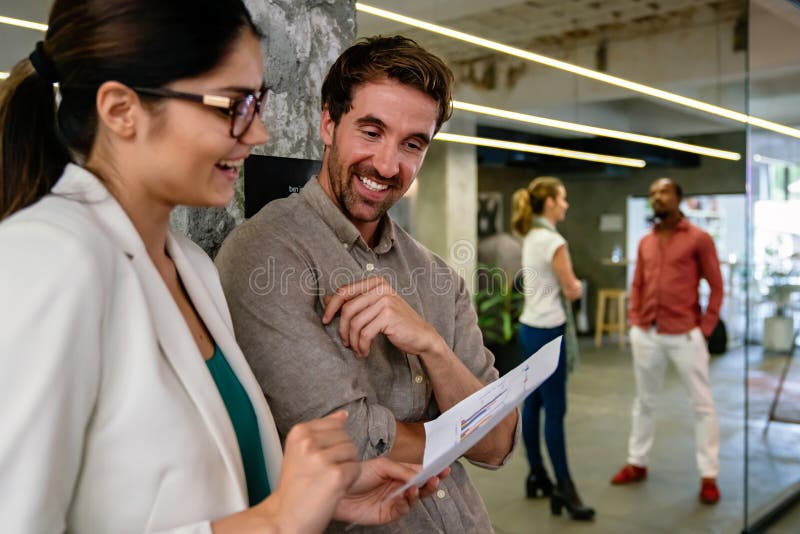 Team of Multiethnic Creative Marketing Experts Brainstorming during ...