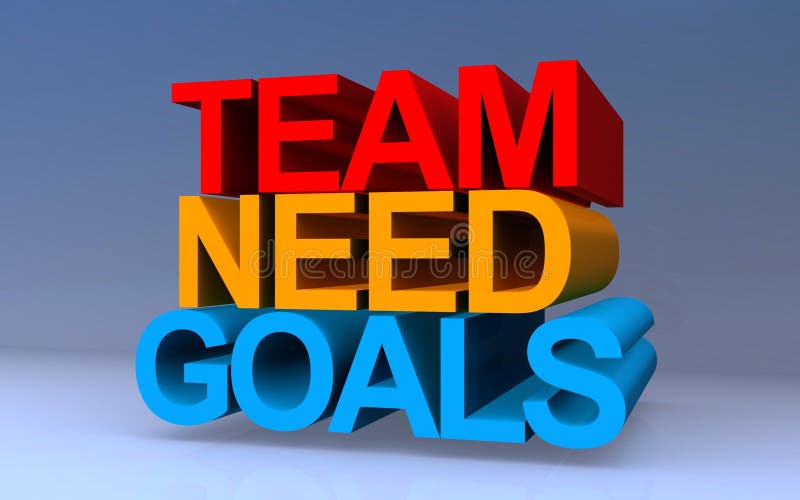 Team need goals on blue stock illustration. Illustration of alignment ...