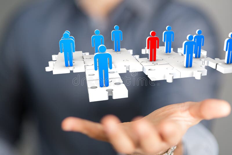 Team Network Interface in Hand Digital Stock Photo - Image of ...