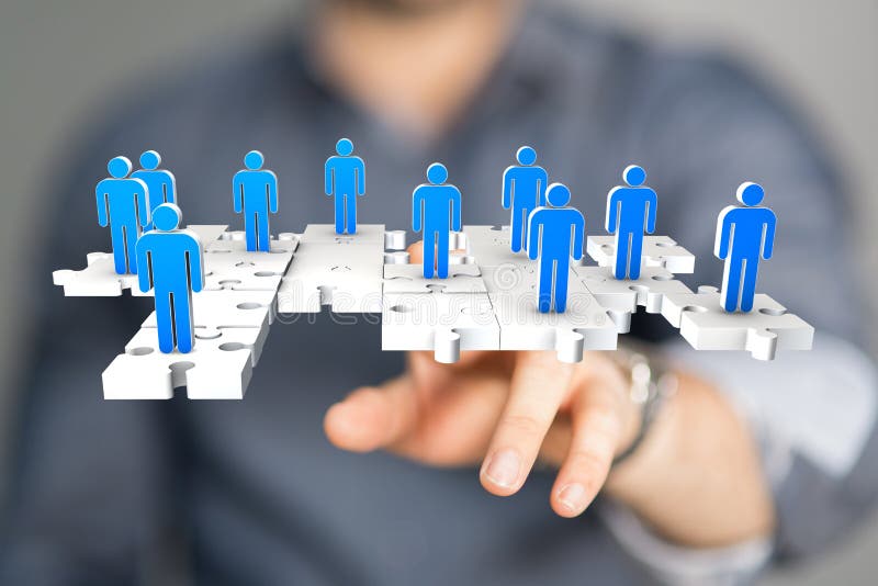 Team Network Interface in Hand Digital Stock Photo - Image of business ...