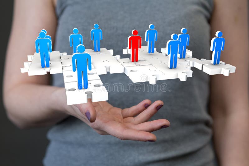 Team Network Interface in Hand Digital Stock Image - Image of ...