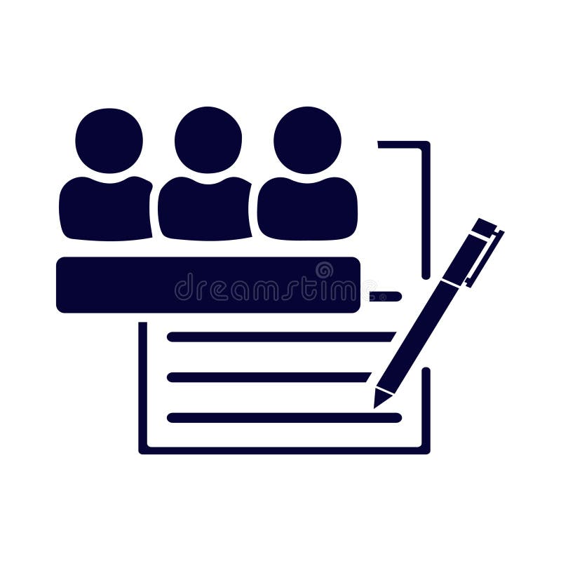 Team, Note, Pen, Man, Team Report Icon Stock Vector - Illustration of ...