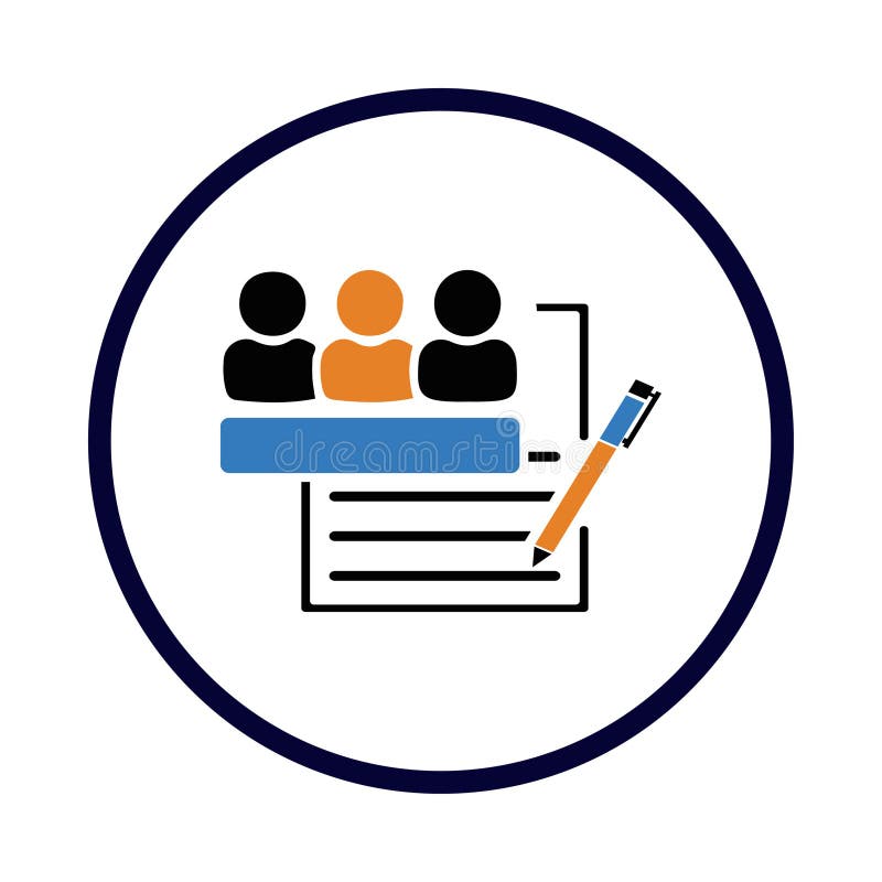 Team, Note, Pen, Man, Team Report Icon Stock Vector - Illustration of ...