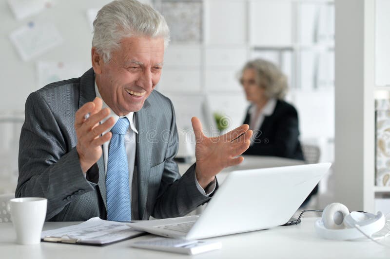 Team of Older Businessmen Working Stock Photo - Image of caucasian ...
