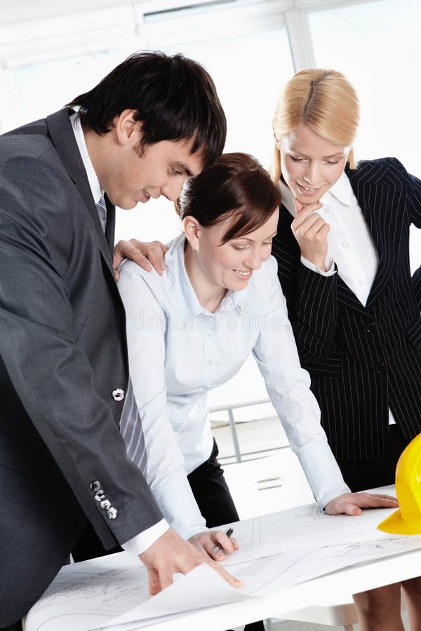 Team over plan stock photo. Image of adults, employee - 20880212