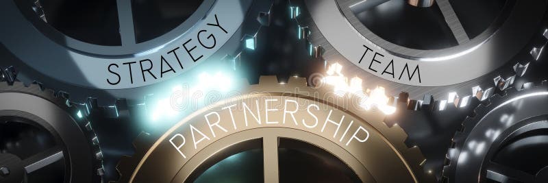 Team, Partnership, Strategy - Gears Concept Stock Illustration ...