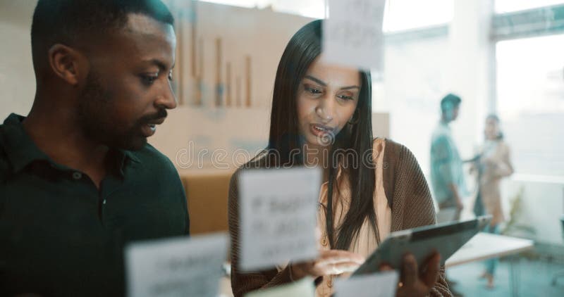 Team, People and Brainstorming by Glass with Tablet for Research ...