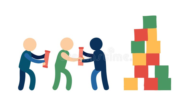 Team Building Toy Blocks Stock Illustrations – 133 Team Building Toy ...