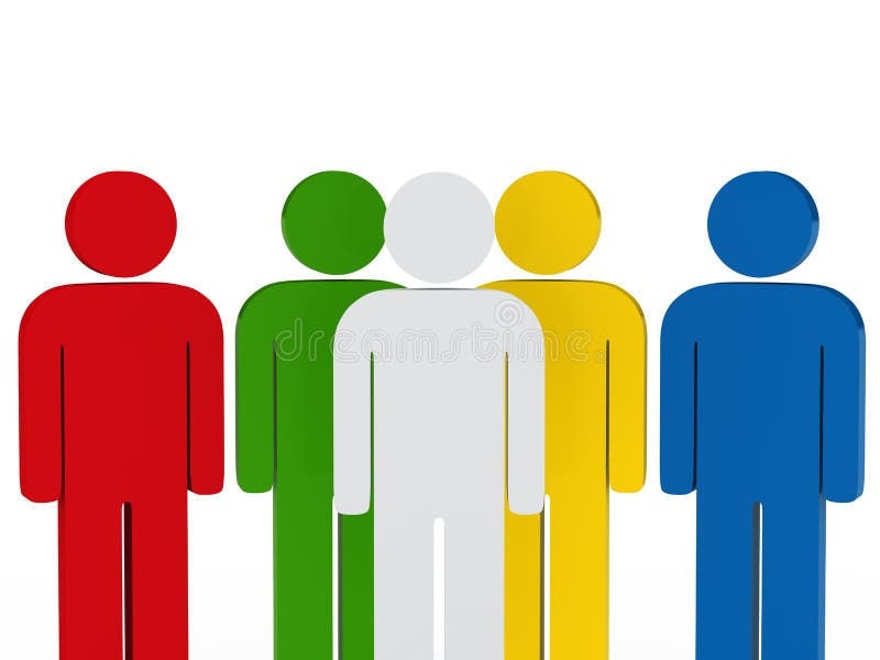 Abstract Colorful Group of People or Workers or Employees Stock Vector ...