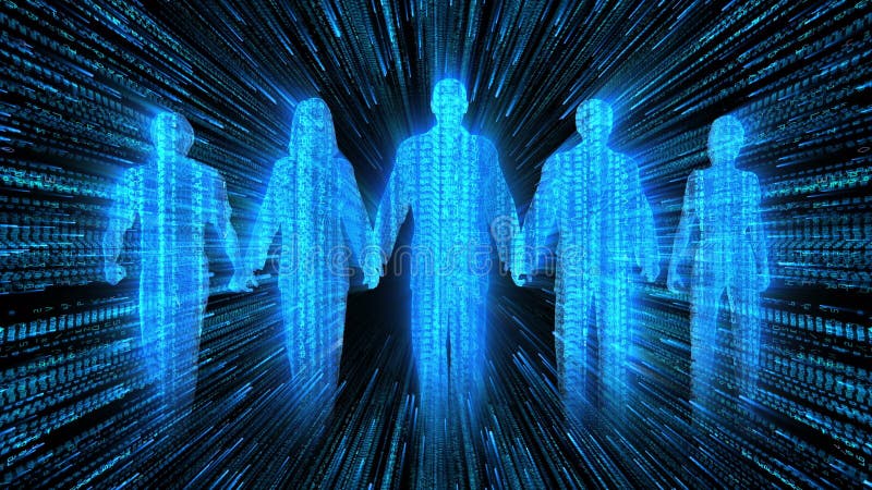 Team of People Digital Workforce Animation Stock Footage - Video of ...