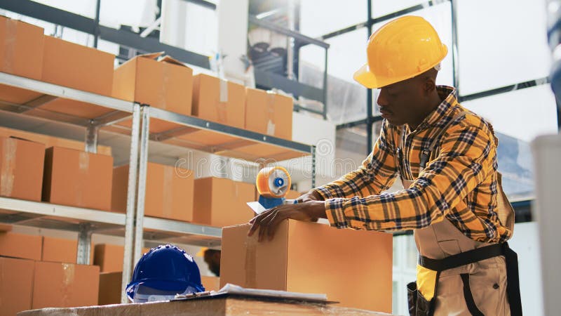 Team of People Packing Goods in Containers Stock Photo - Image of ...
