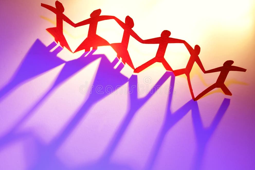 Team of People - Paper Chain Stock Image - Image of business, people ...