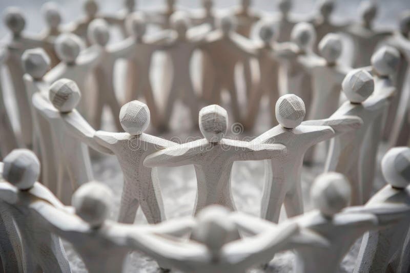 A Team of People Standing in a Circle, Holding Hands To Symbolize Unity ...