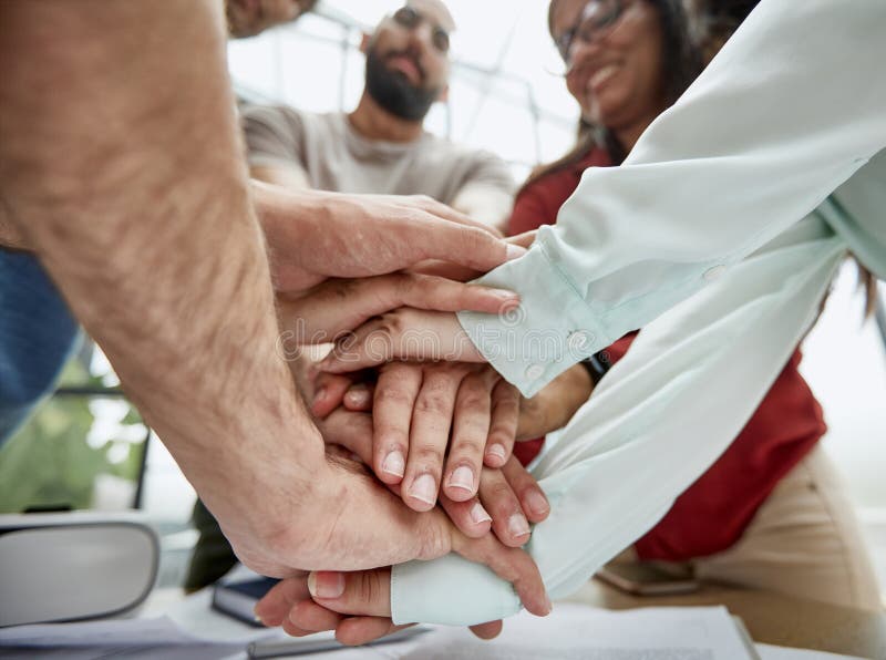 Team of People Who are Set Up for Productive Work and a Positive Result ...