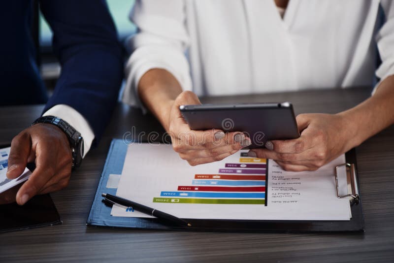 Team of People Work Together on Company Statistics. Concept of Teamwork ...