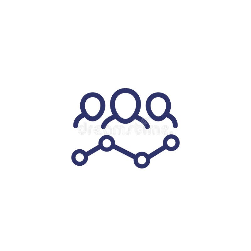 Team Performance Growth Icon on White, Vector Stock Vector ...