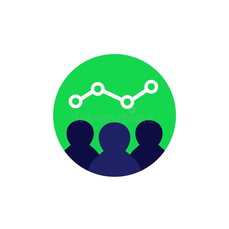 Team Performance Vector Icon with People Stock Vector - Illustration of ...