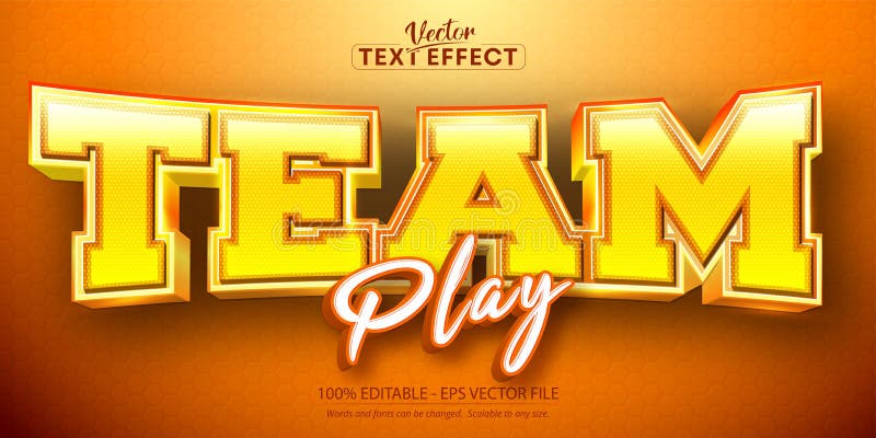 Team Text, Sport Style Editable Text Effect Stock Vector - Illustration ...