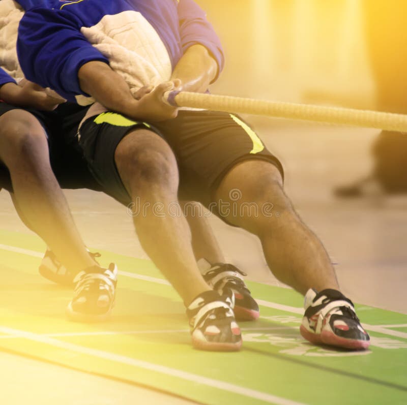 Team Player Battle Tug Match for Pull Game Stock Image - Image of haul ...