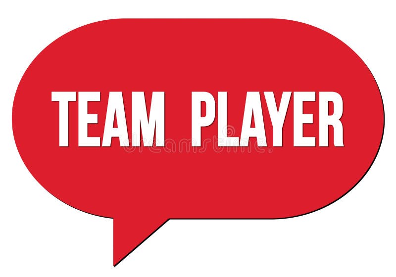 TEAM PLAYER Text Written in a Red Speech Bubble Stock Illustration ...