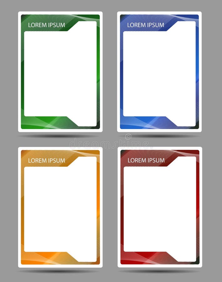 Trading Card Frame Black Border Set Stock Vector - Illustration of ...