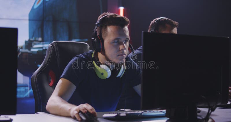 Gaming Team Playing FPS Computer Game Stock Photo - Image of teamwork ...