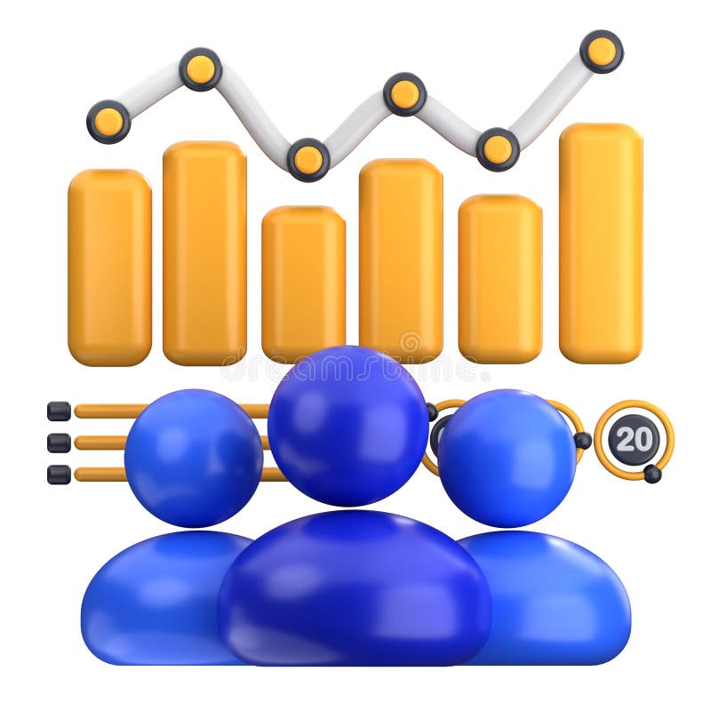 Team Presentation 3D Render Stock Illustration - Illustration of ...