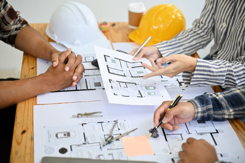 Team of Professional Asian Construction Engineer and Architect ...