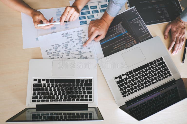 Team of Professional Developer Programmer Cooperation Meeting and ...