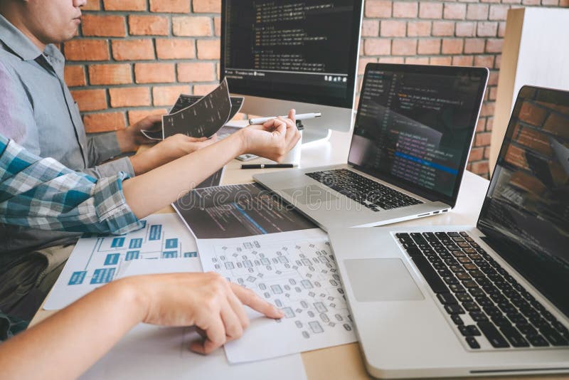 Team of Professional Developer Programmer Cooperation Meeting and ...