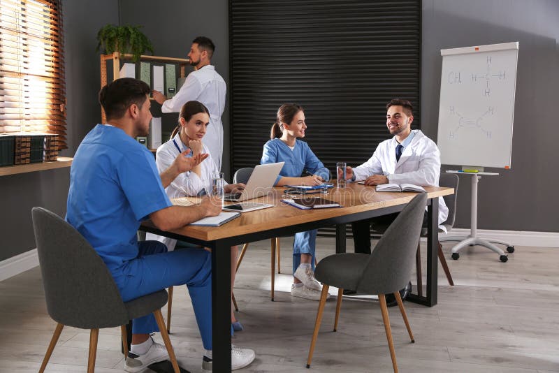 Team of Professional Doctors Having Meeting Stock Photo - Image of ...