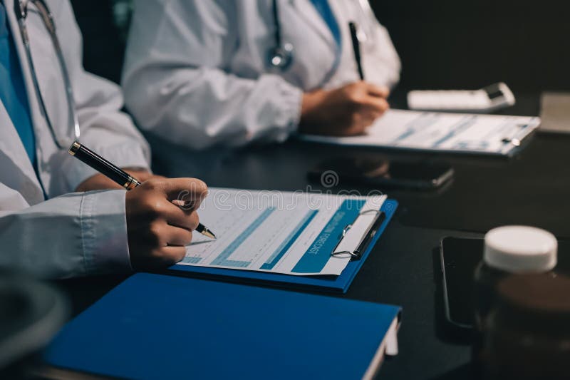 Team of Professional Doctors Having Meeting in Office Stock Image ...