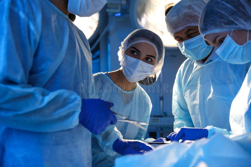 Team of Professional Doctors Performing Operation in Room Stock Image ...