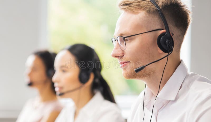 Team of Professional Support Staff Working in the Office. Colleagues in ...