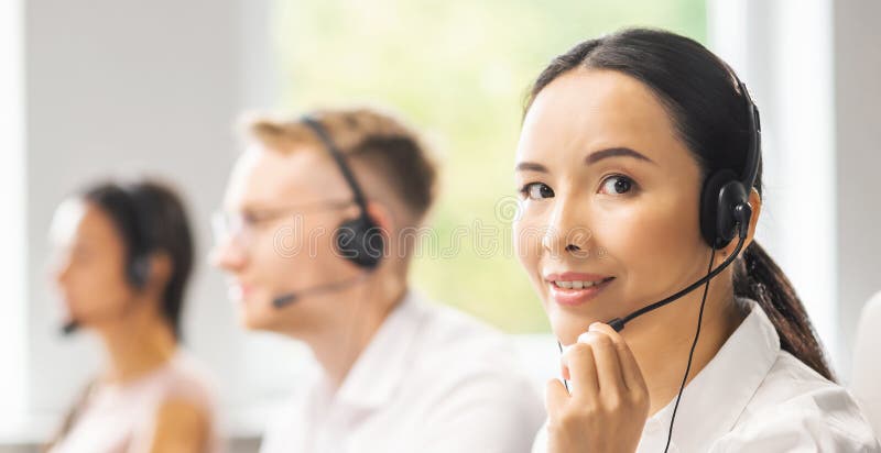 Team of Professional Support Staff Working in the Office. Colleagues in ...