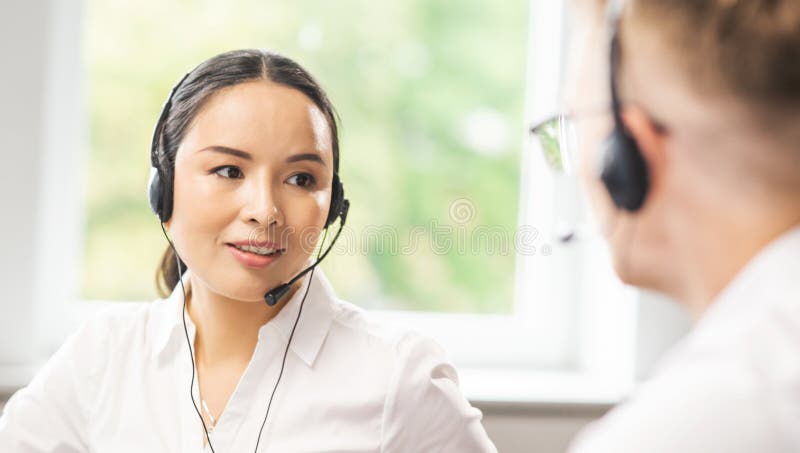 Team of Professional Support Staff Working in the Office. Colleagues in ...