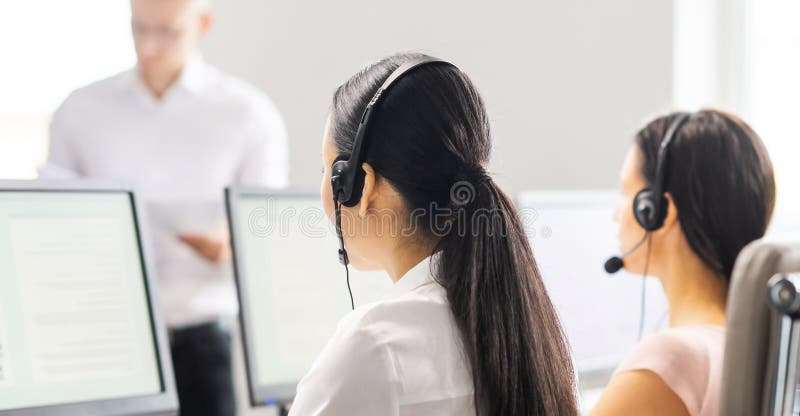 Team of Professional Support Staff Working in the Office. Colleagues in ...