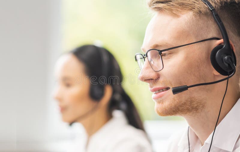Team of Professional Support Staff Working in the Office. Colleagues in ...