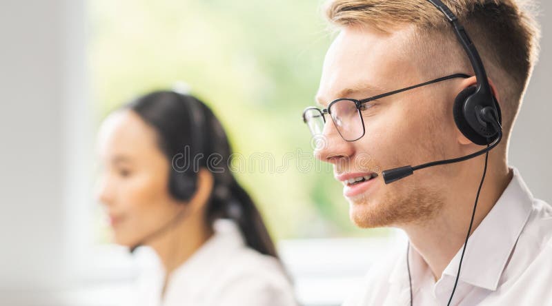 Team of Professional Support Staff Working in the Office. Colleagues in ...