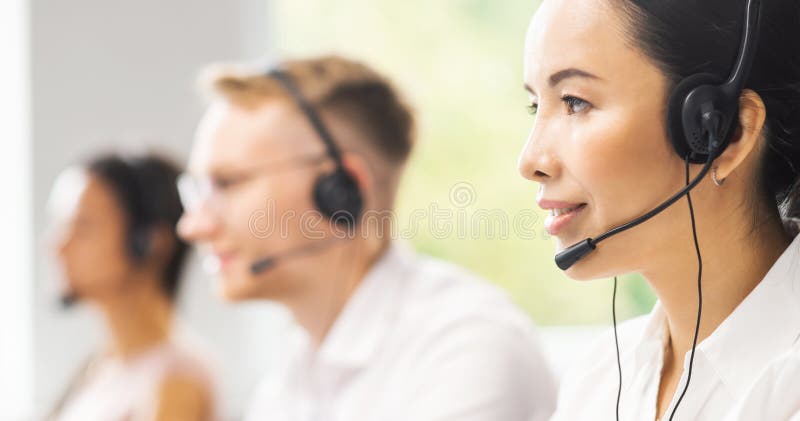 Team of Professional Support Staff Working in the Office. Colleagues in ...