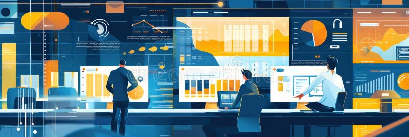 Data Analysis Team Working on Business Insights a Team of Professionals ...